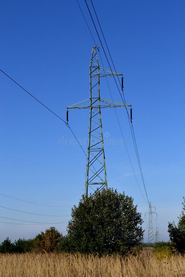 Power line pole stock photo. Image of power, wiring - 314474438