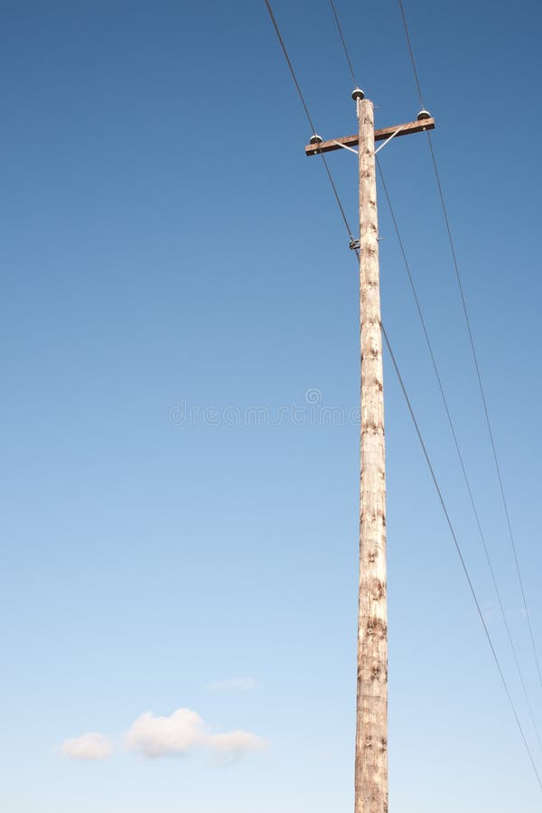 Power Line Pole stock photo. Image of background, blue - 47513228