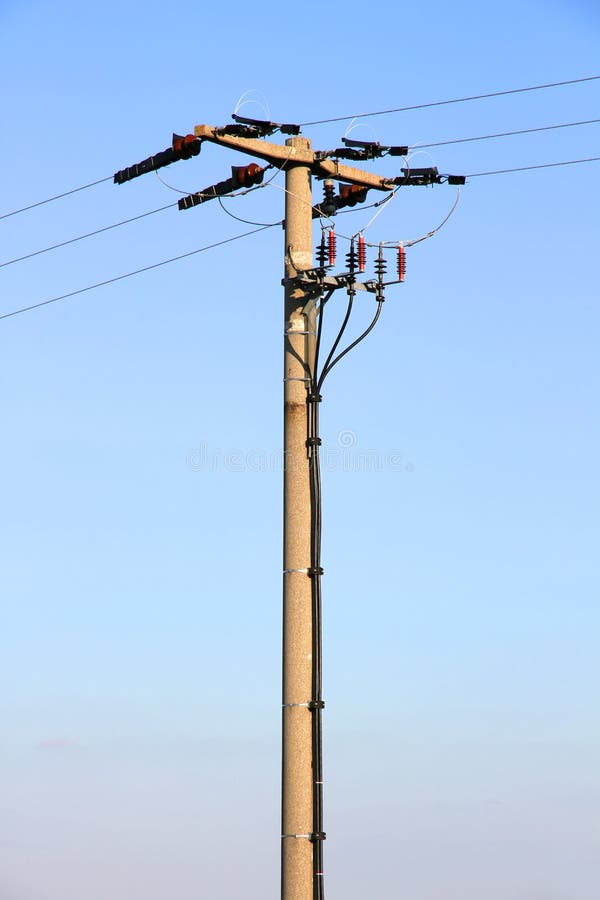 Power line post stock image. Image of line, volt, supply - 28963451
