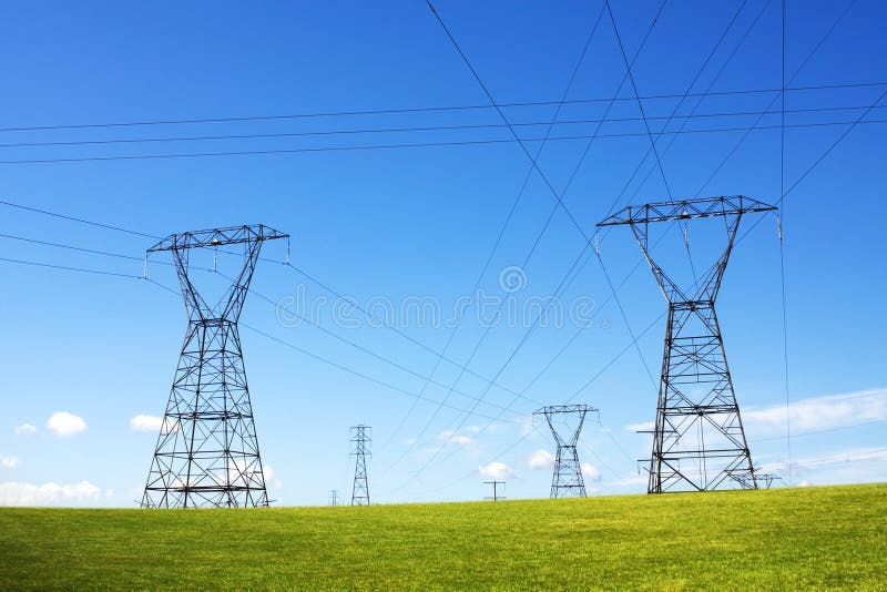 Power Line stock image. Image of grass, ecology, high - 24808449