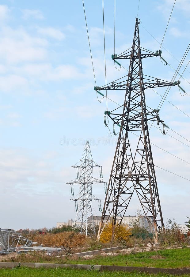 Power line stock photo. Image of energy, cable, cloud - 34448994