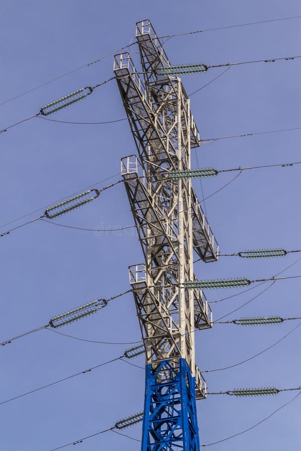 Power line supports stock image. Image of power, distribution - 199794731