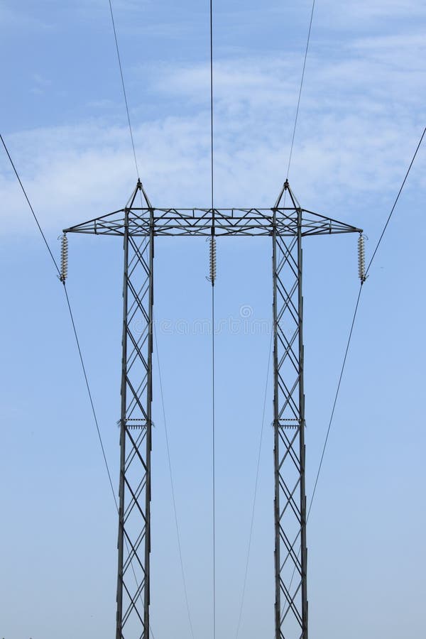 Power line tower stock image. Image of electricity, electrical - 14714383