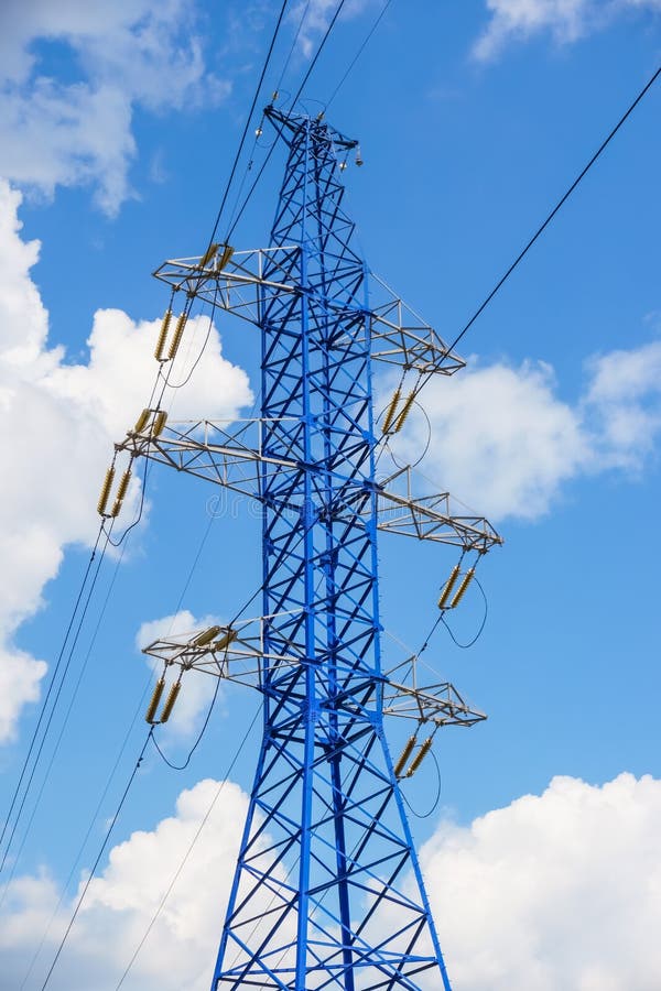 Power line tower stock photo. Image of electricity, high - 56997536
