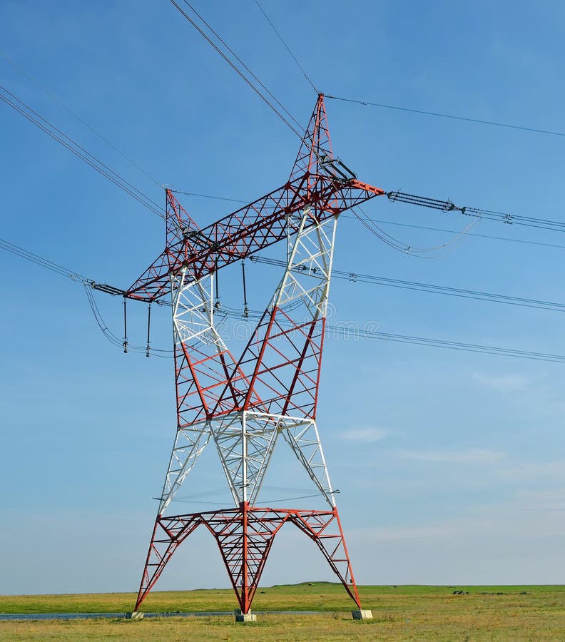 Power line tower stock photo. Image of power, pole, danger - 67801220