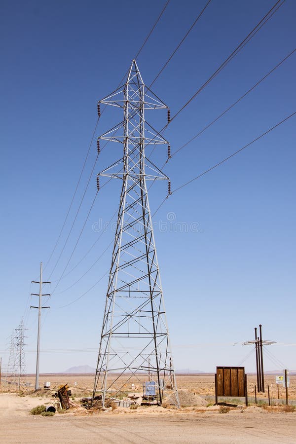 Power line tower stock image. Image of engineering, conductor - 43816571