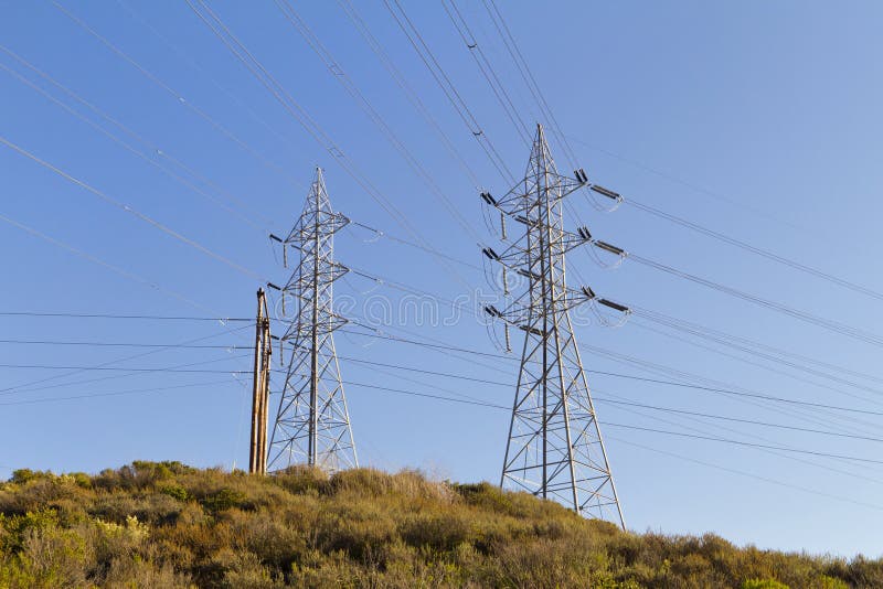 Power Line Towers stock photo. Image of supply, electrical - 23063458