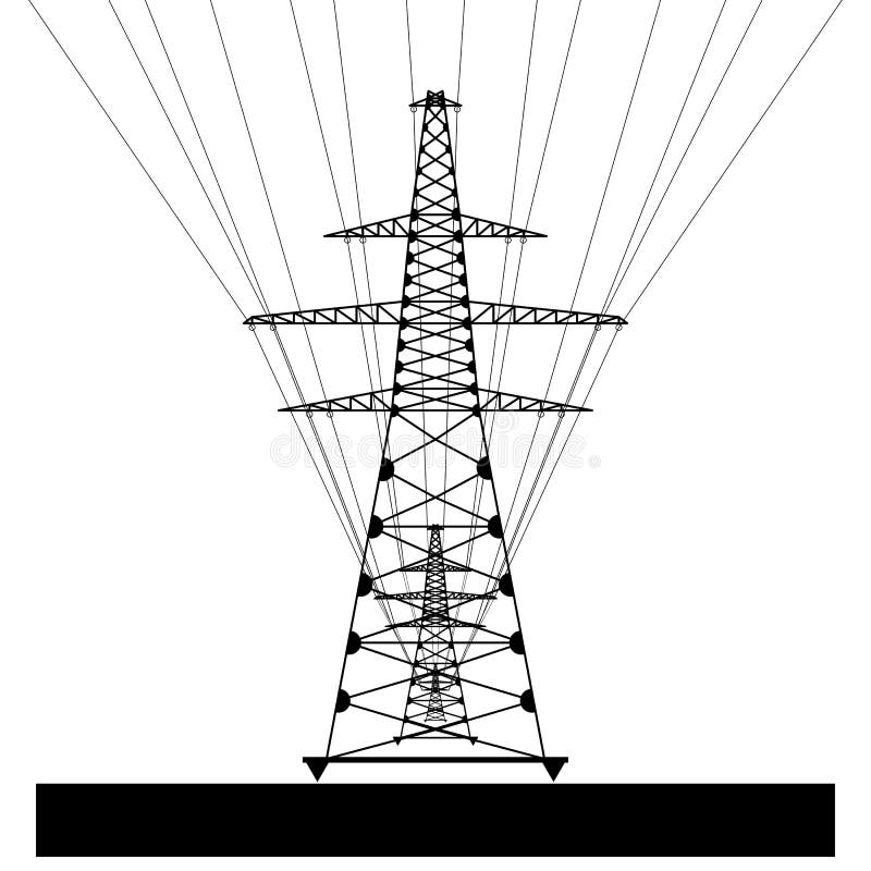 Power line. Vector EPS10 stock vector. Illustration of power - 70117454