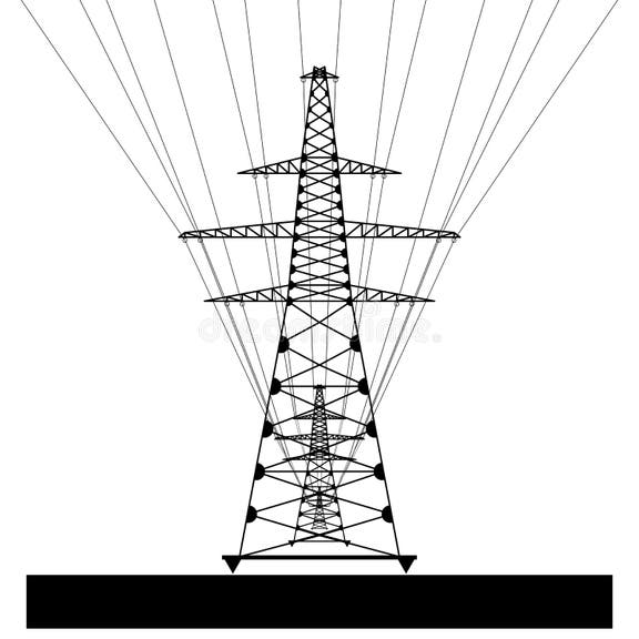 Power line. Vector EPS10 stock vector. Illustration of power - 70117454