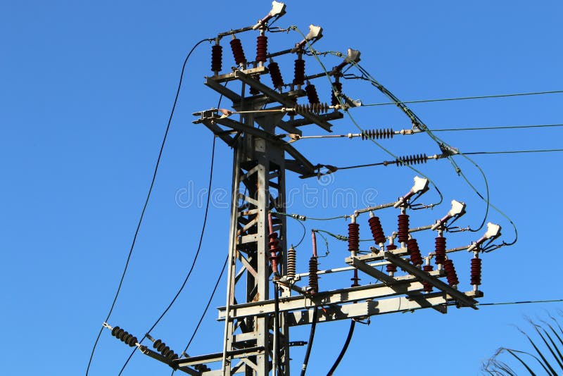 Power line wire stock photo. Image of horizon, positrons - 132016188
