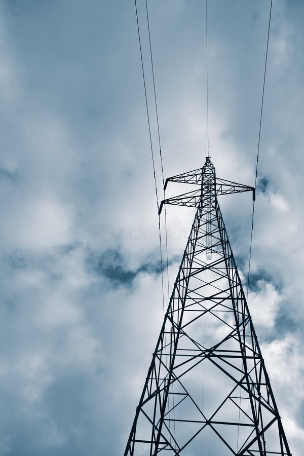 Power Lines stock image. Image of industrial, blue, high - 2447585