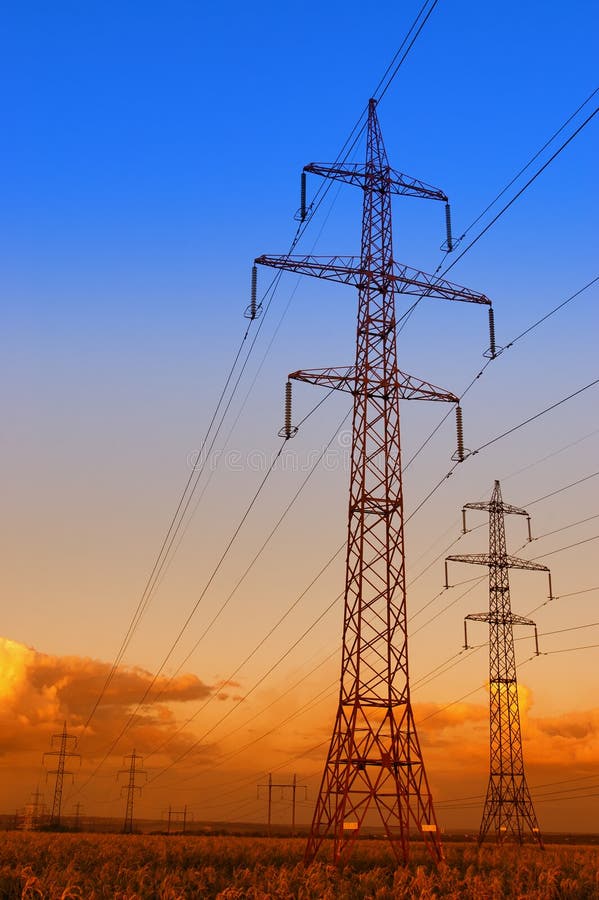 Electric power lines stock image. Image of energy, industry - 5172055