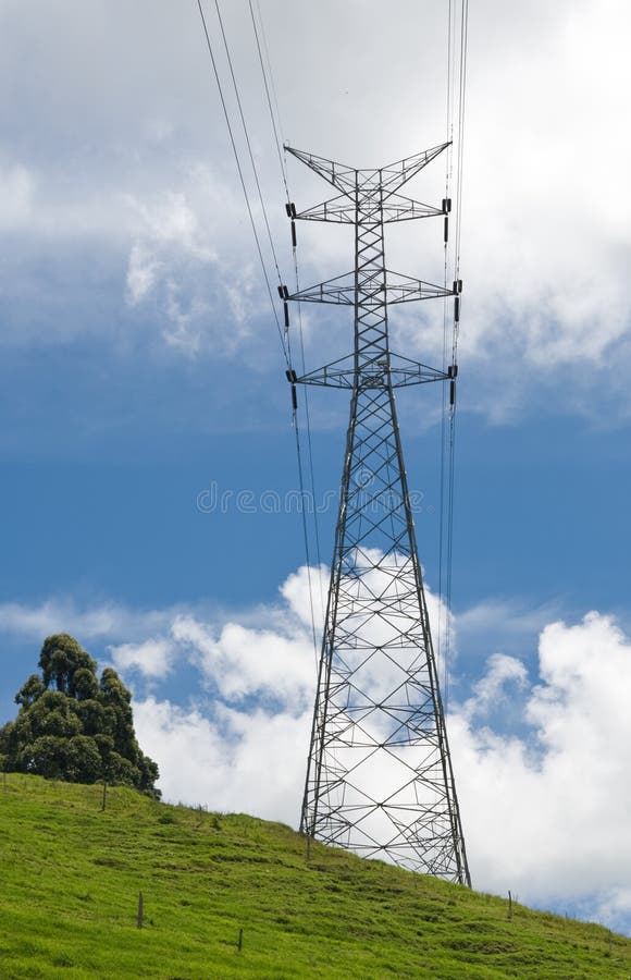 Power lines stock image. Image of power, watt, clouds, energy - 932371