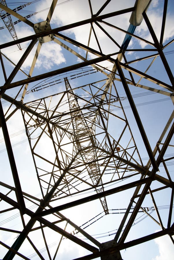 Power lines stock image. Image of line, distribution, voltage - 6458273