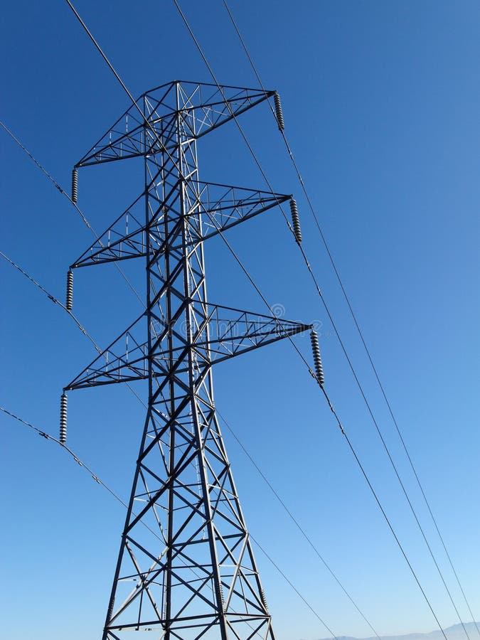Power lines stock image. Image of high, voltage, amperage - 7407173