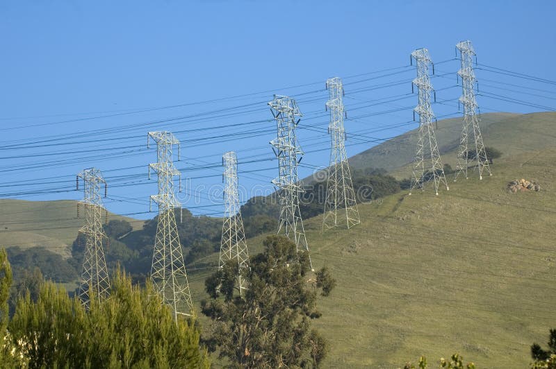 Power lines stock image. Image of insulators, countryside - 7615715