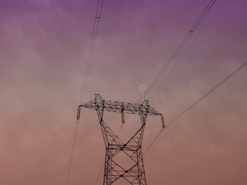 Power Lines in the City. Electric Cables Attached To a Street Power ...