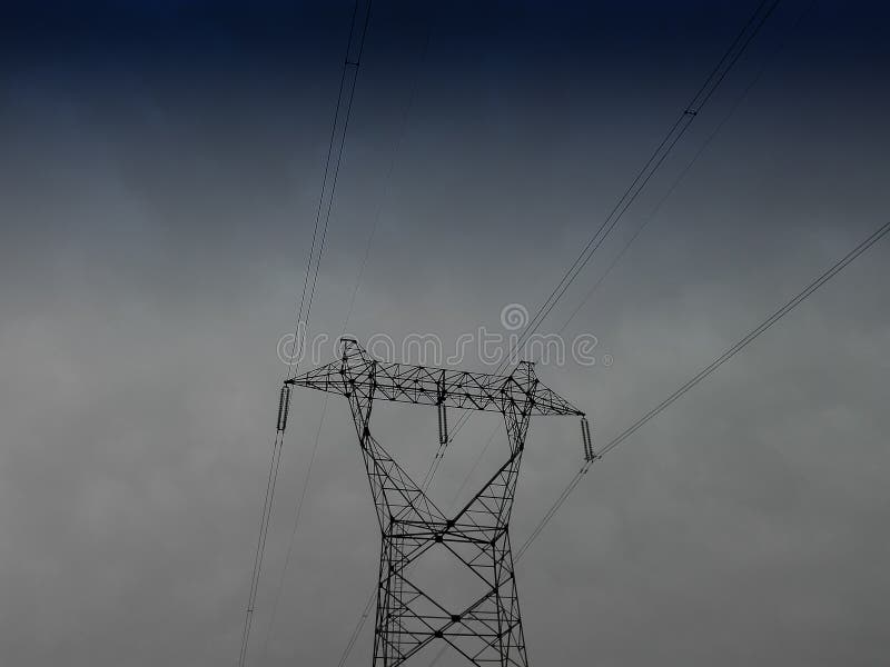 Power Lines in the City. Electric Cables Attached To a Street Power ...