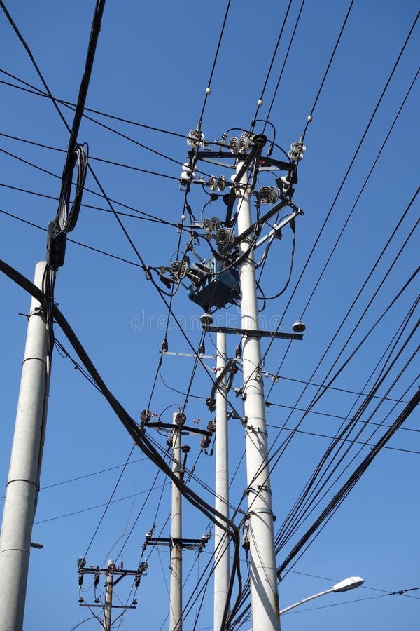 Power lines in the city stock image. Image of energy - 38856137