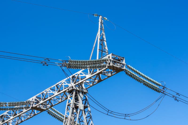 Power lines stock photo. Image of tower, watts, cable - 51804078