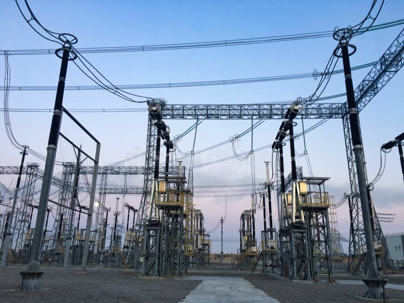 Power Lines. Power Distribution Stock Photo - Image of electricity ...