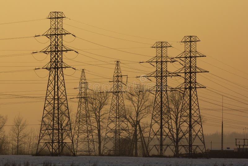 Power lines stock photo. Image of infrastructure, equipment - 32301316