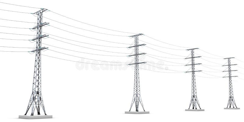 Power lines stock illustration. Illustration of powerline - 55232572