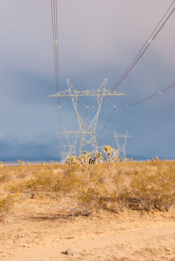Power Lines stock photo. Image of clouds, arid, joshua - 42148768