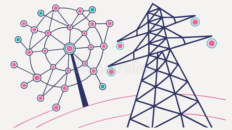 Power Lines and Network Connections, Energy and Infrastructure Concept ...