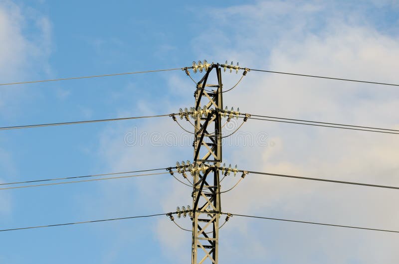 Power lines stock image. Image of electrical, volts, supply - 42960751