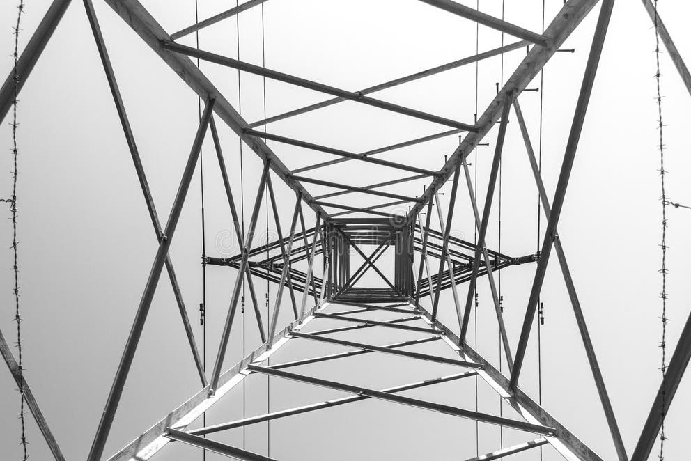 Power Lines Pylon stock image. Image of power, view, looking - 61375819