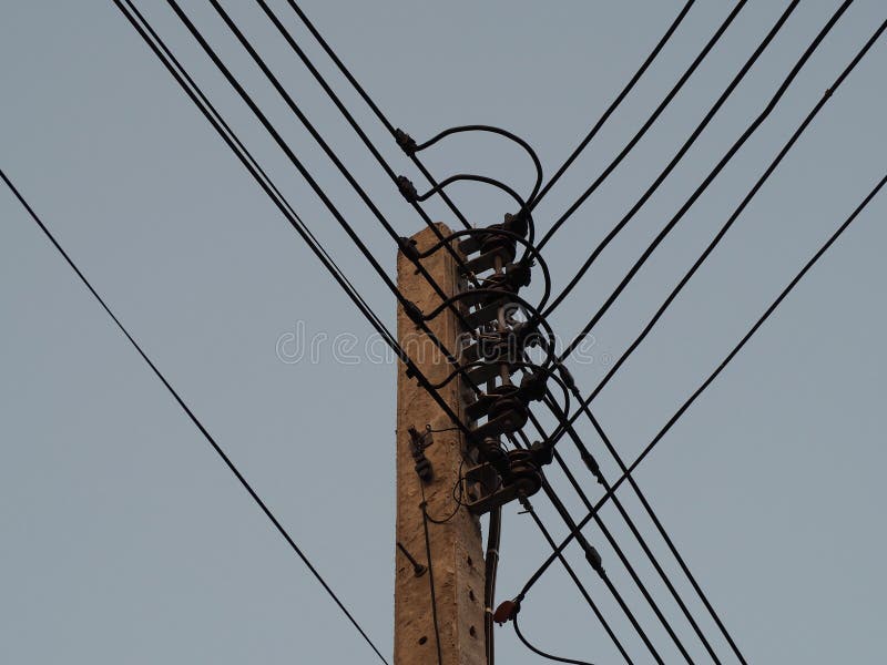 Lines stock photo. Image of power, lines, blue, pole - 113374858