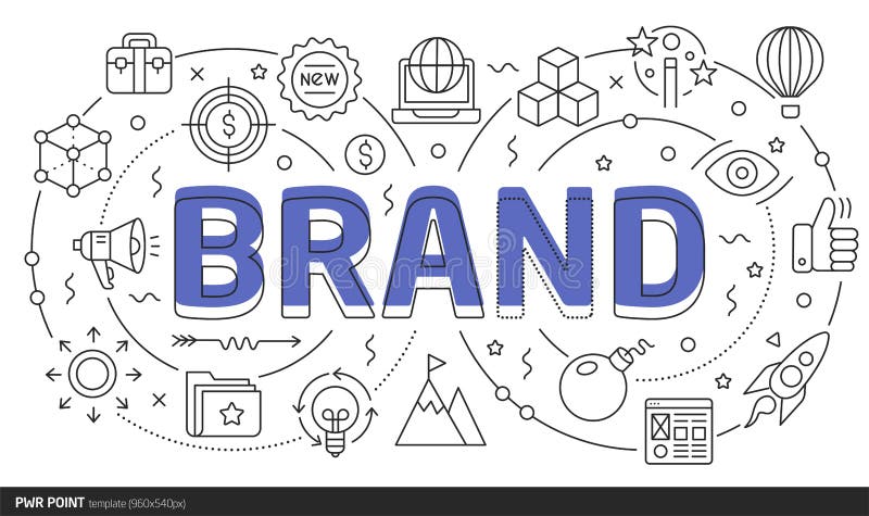 Power Lines Slides Illustration Point Template Brand Stock Vector ...