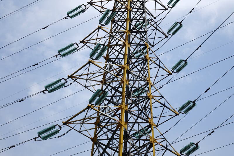 Power lines stock image. Image of architecture, electron - 42026731