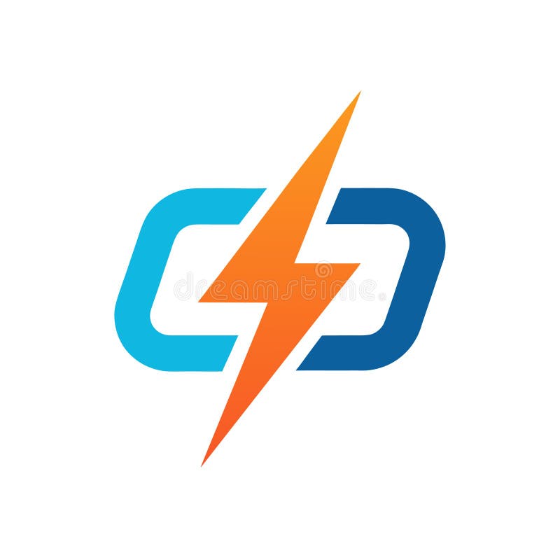 Power Link Lightning Connected Line Logo Vector Stock Vector ...