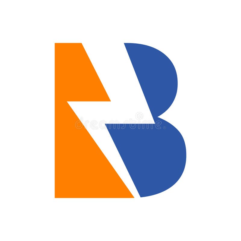 Power Logo B Letter and Lightning Energy Technology. Power B Letter ...