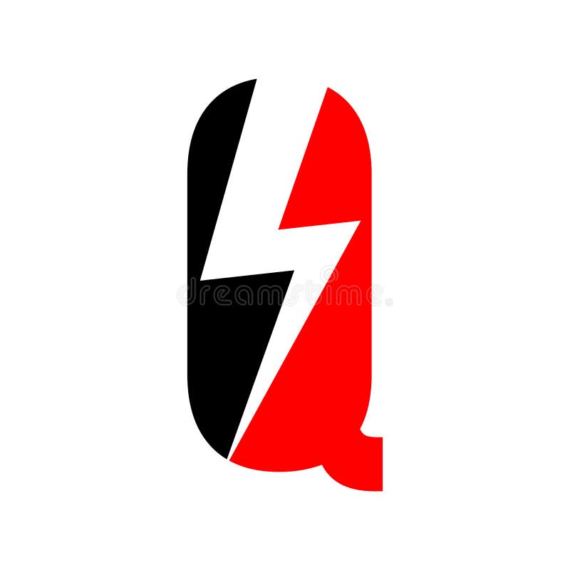 Power Logo Q Letter and Lightning Energy Technology. Power Q Letter ...
