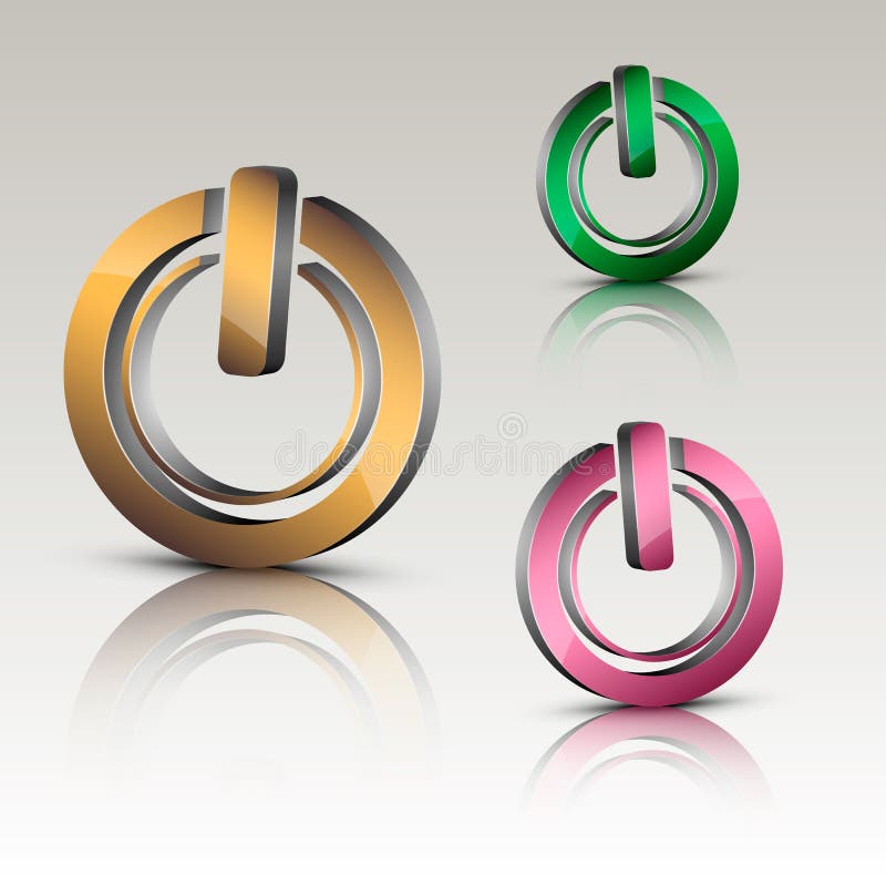 Power on logo stock vector. Illustration of green, digital - 95264262