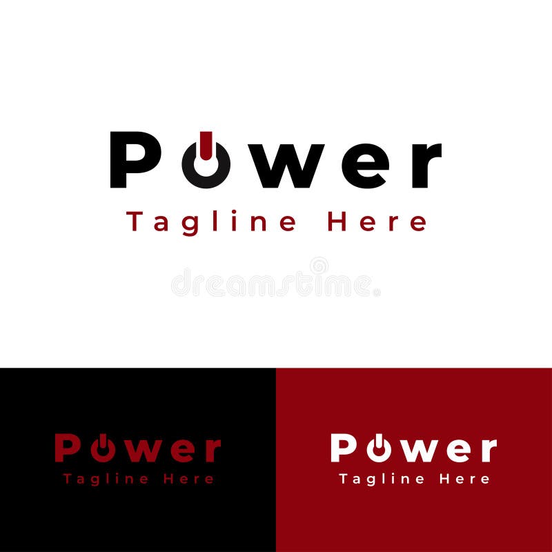 Power Logotype, a Wordmark Created from a Stylized Typography of the ...