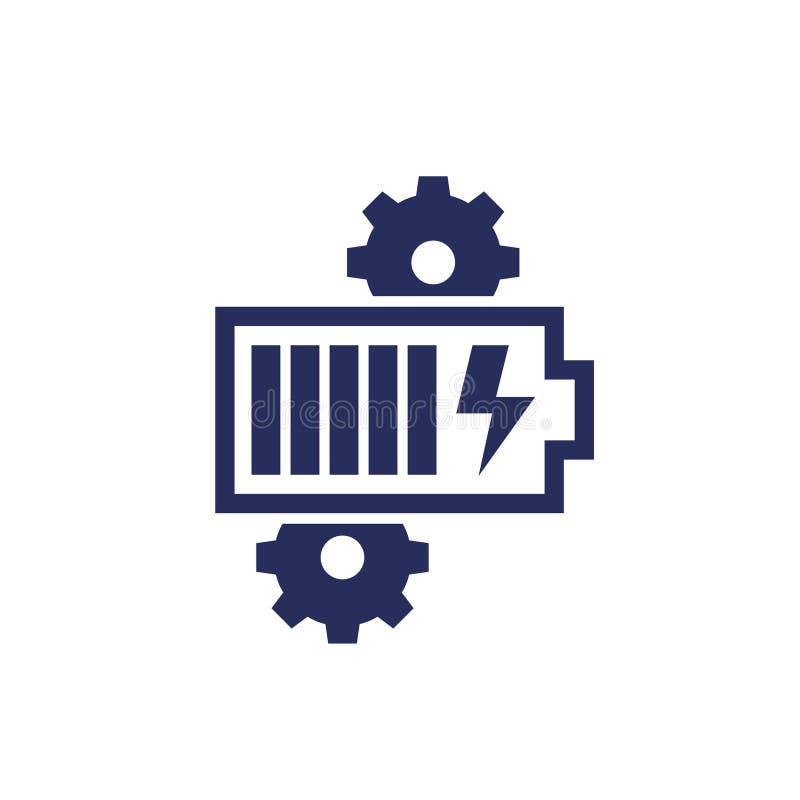 Power Management Icon with a Battery, Vector Stock Vector ...