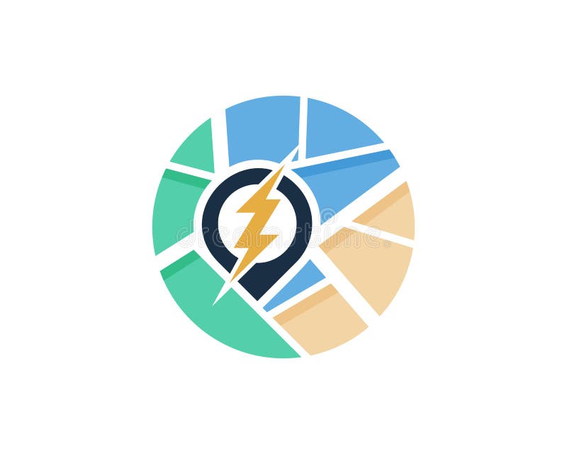 Power Map Logo Icon Design stock vector. Illustration of battery ...