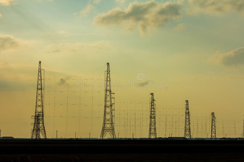 Power Masts on a Meadow in the Surrounding Countryside of Berlin Stock ...