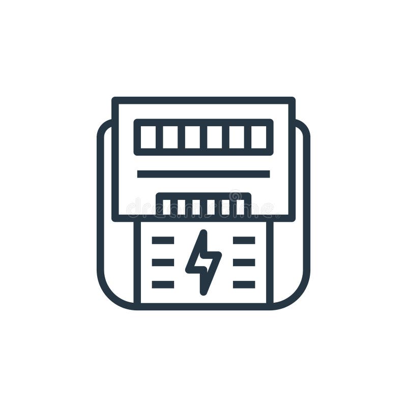 Power Meter Icon Vector from Smarthome Concept. Thin Line Illustration ...