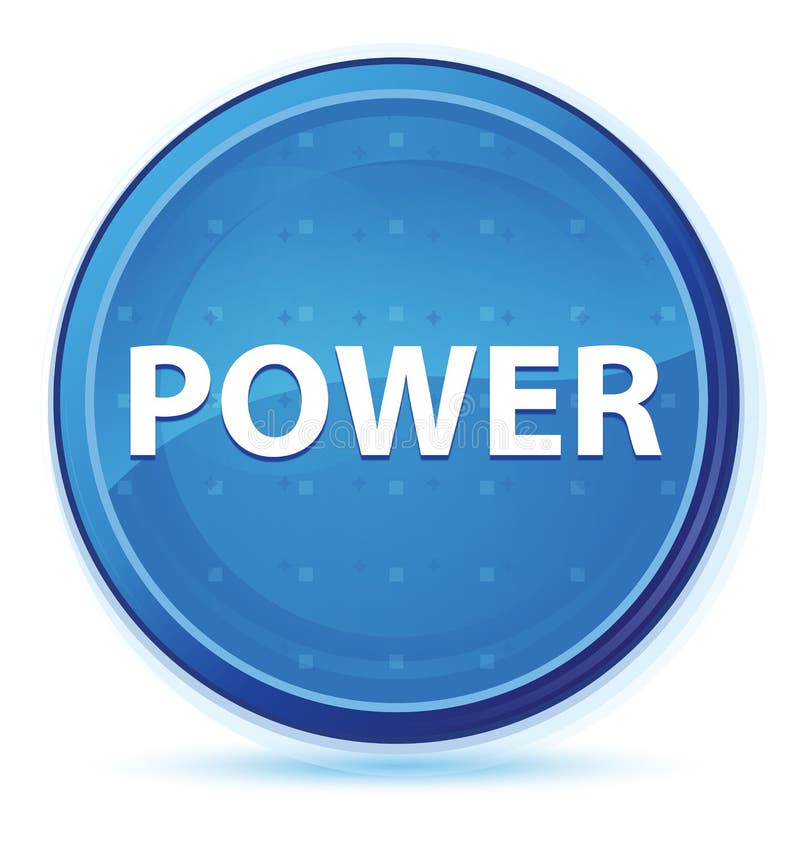 Power Midnight Blue Prime Round Button Stock Vector - Illustration of ...