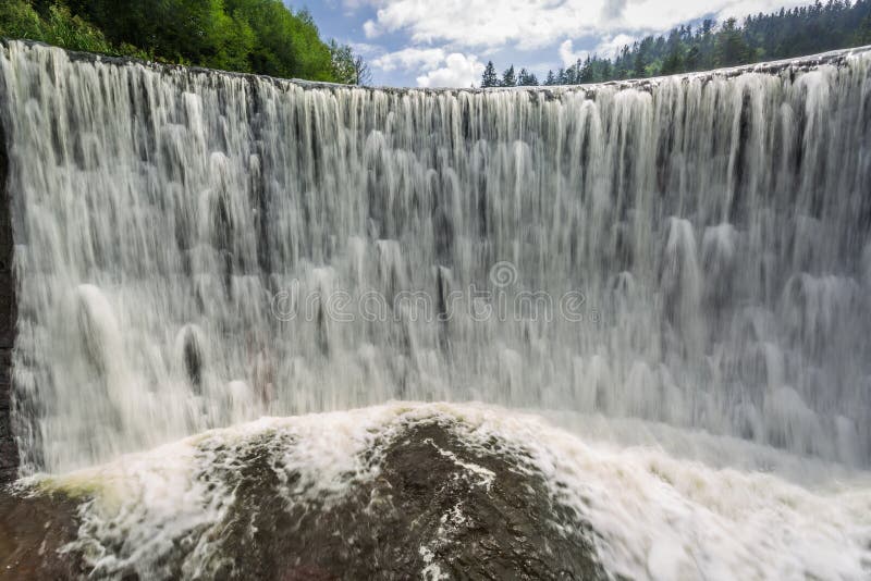 The Power of a Mountain Waterfall Stock Photo - Image of pine, national ...