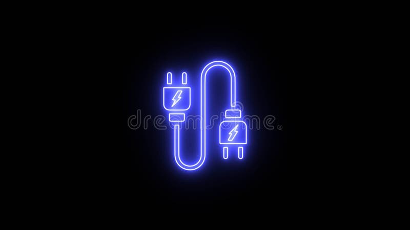 Power Neon Glowing Background. Stock Illustration - Illustration of ...
