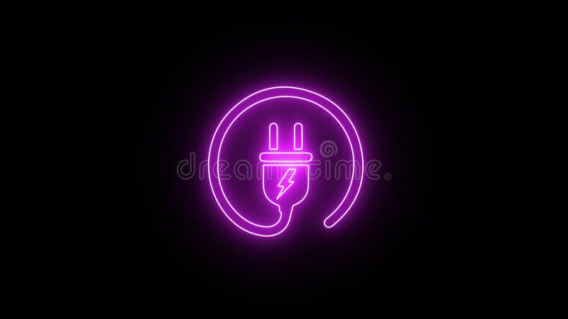 Power neon glowing design stock illustration. Illustration of line ...
