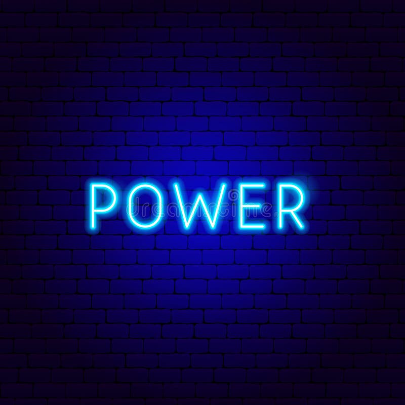 Power Neon Text stock vector. Illustration of electrical - 166210915