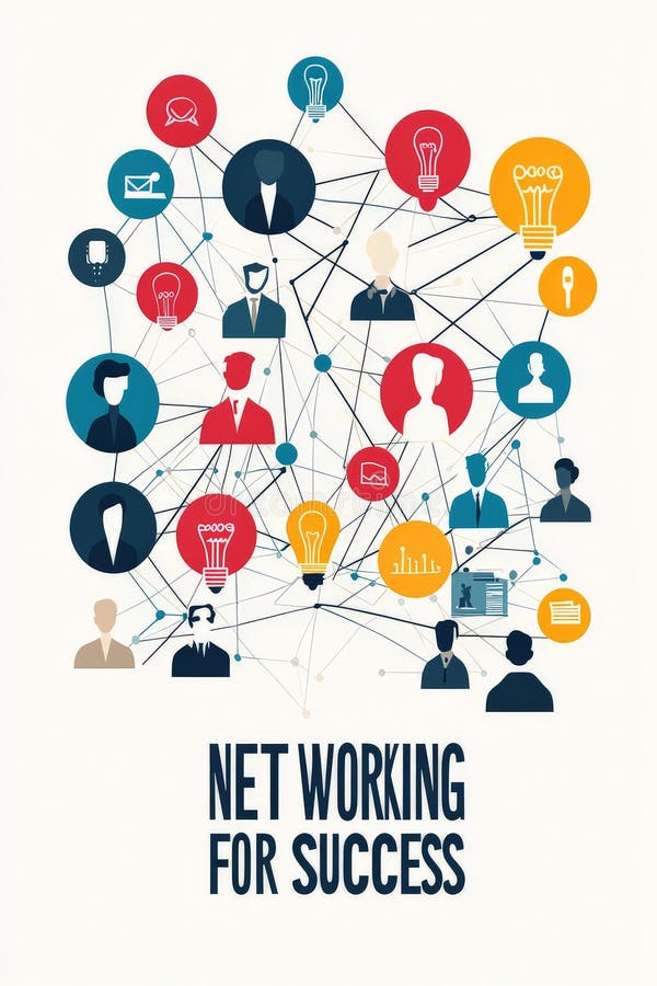 The Power of Networking in Job Search Stock Illustration - Illustration ...