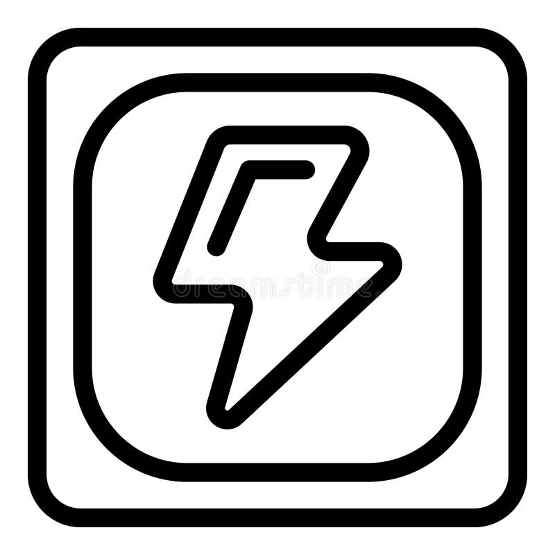 Power Nuclear Energy Icon Outline Vector. Atomic Burn Stock ...